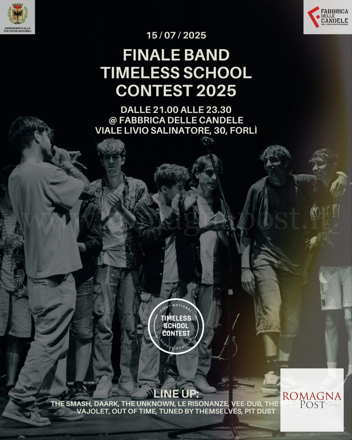 Serata finale del Timeless School Contest 2025 riservato alle band ...
